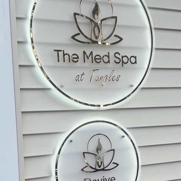Custom Logo Sign Frosted, 3D LED Reception Logo, Custom Shop Signage ...