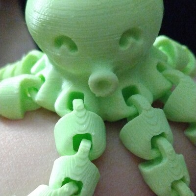 3D Printed Octopus Articulated Pink Octopus Toy - Etsy