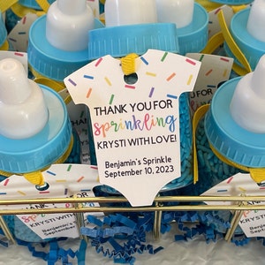 Thank You for Sprinkling Us With Love Tags 2 Wide, Baby Sprinkle Favor ...