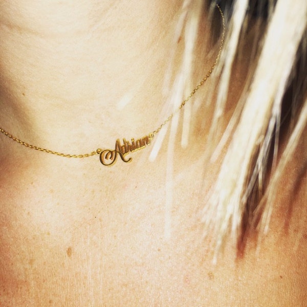 Personalized Tiny Name Necklace - Small Name Necklace - Delicate Name ...
