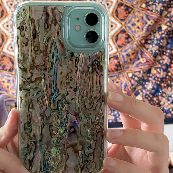 Abalone Shell Phone Case Iridescent Cover for iPhone 16 15 14 13 12 11 Pro Max /16pro/16promax ...