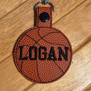 Basketball Keychain, Basketball Team Key Fob, Basketball Accessory ...