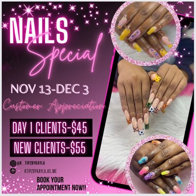 Nail Specials Flyer DIY Glam Appointment Available Template - Etsy