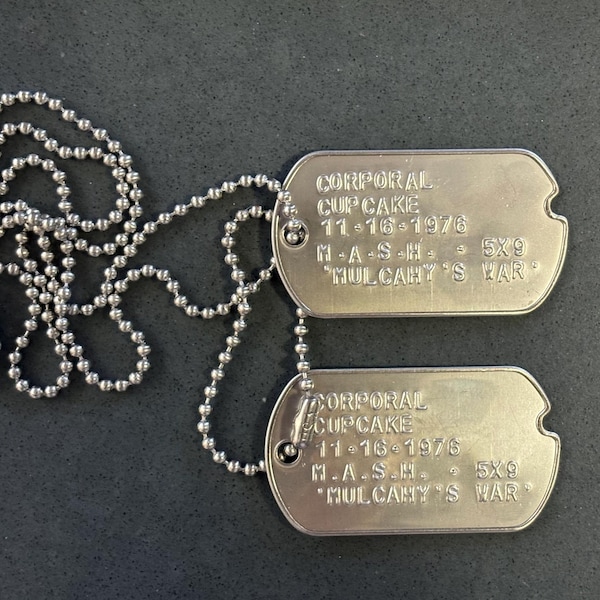 Custom Embossed Notched WWII Style Stainless Steel Military ID Dog Tags ...