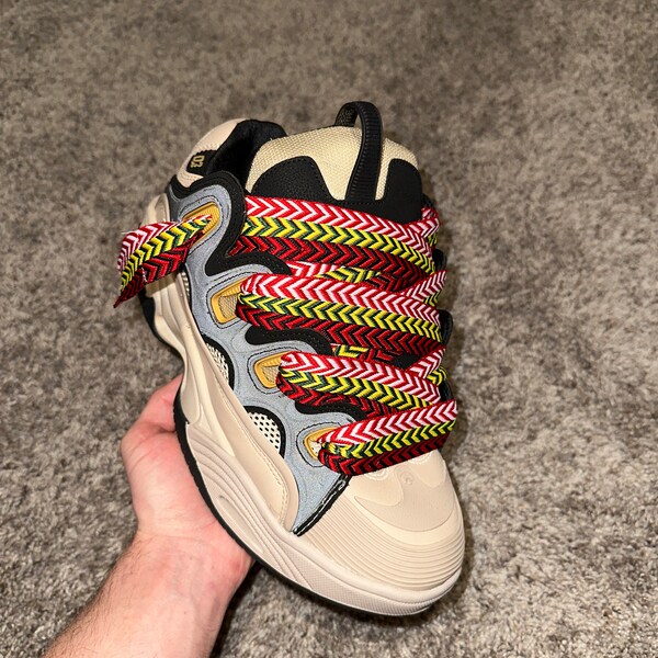 1 Pair Extra Extra Wide Thread Pattern Lanvin Shoelaces 1 & 3/16" Inch ...