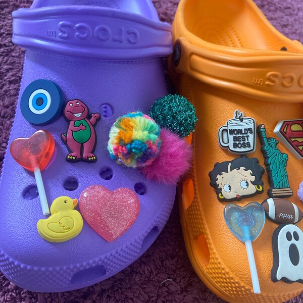 Summer Themed Croc Charms Pastel Shoe Charms Boston Terrier Charm ...