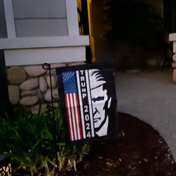 Trump Fight Garden Flag | Stand With Trump 2024 | Heavy Duty Burlap ...