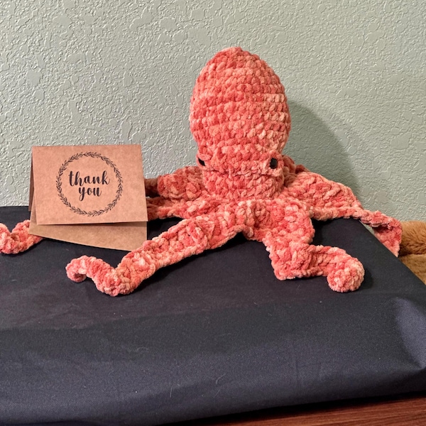 Jumbo Plush Crochet Octopus, Custom Color Handmade Octopus Ocean Themed ...