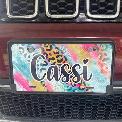 Cute Flower Doodles Name License Plate Personalized Car Tag Custom ...