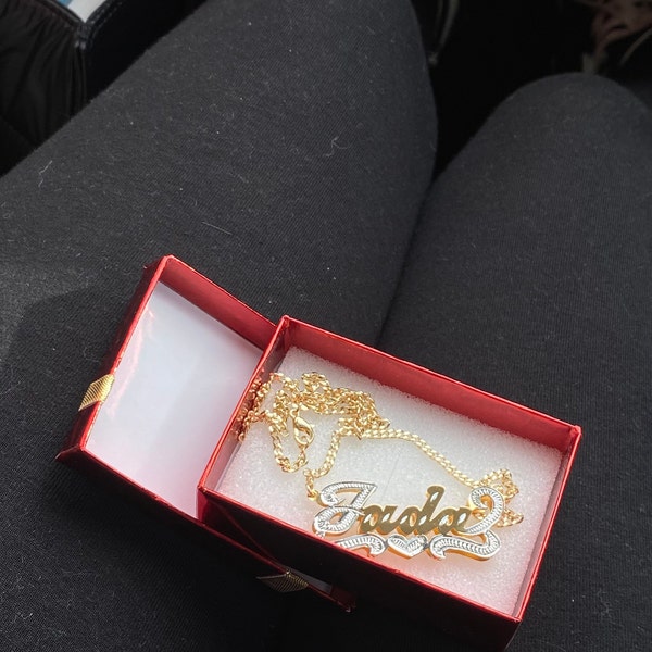 Silver Nameplate Dipped in Gold - Etsy