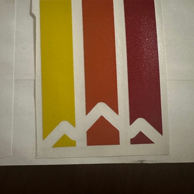 Retro Mountain Topographic Decal - Etsy