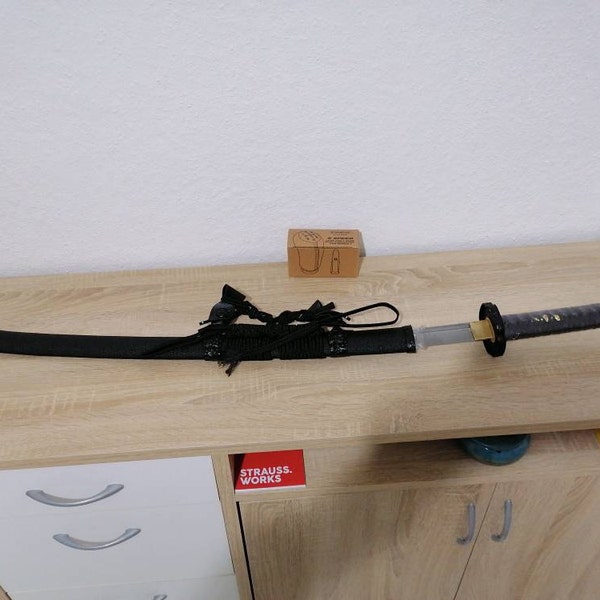 Handmade Katana Sword T10 Steel-coated Clay Firing Process Full Tang ...