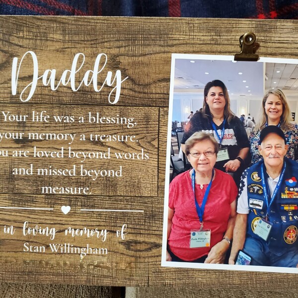 Loss of Parent Gift- Loss of Father Frame- Sympathy Gift- Memorial ...