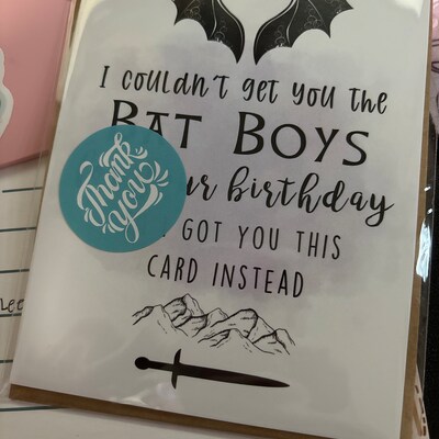 Acotar Birthday Card for Her Bookish Gift for Her Sister Birthday ...