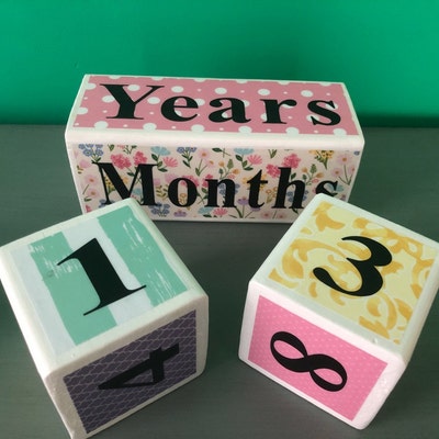 Milestone Blocks for Baby and Pregnancy: Pastels, Maternity Photo Prop ...