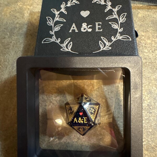 Custom Wedding Dice Custom Dice D20 Dungeons & Dragons DND Dice Stone ...