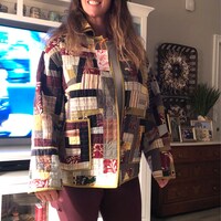 Patchwork Guilt Coat Handcrafted Quilted Jacket Women's - Etsy Denmark
