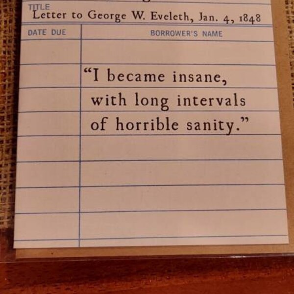 Custom Quote Library Card, Personalized Library Card, Book Lover Gift ...