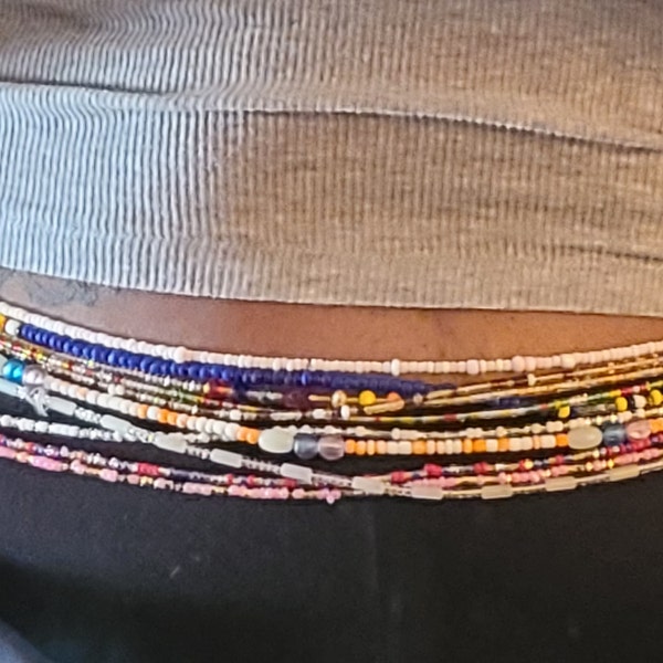 Threaded TIE on Waist Beads, Waist Beads, Waist Beads for Weight Loss ...