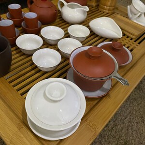 Travel Gong Fu Chinese Tea Set Bird Flower - Etsy