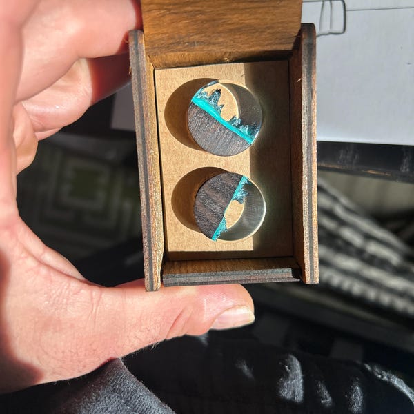 Plugs "dune" . Plugs Made of Wood and Resin. Custom Plugs, Wood Resin ...