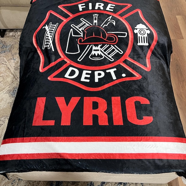 Custom Firefighter Blanket, Gift for Firefighter, Firefighter Thin Red ...