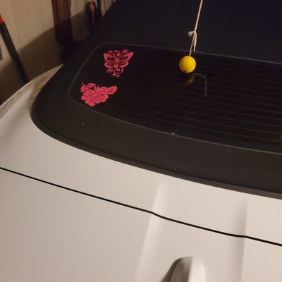 Delicate Rose Car Window Decal - Etsy