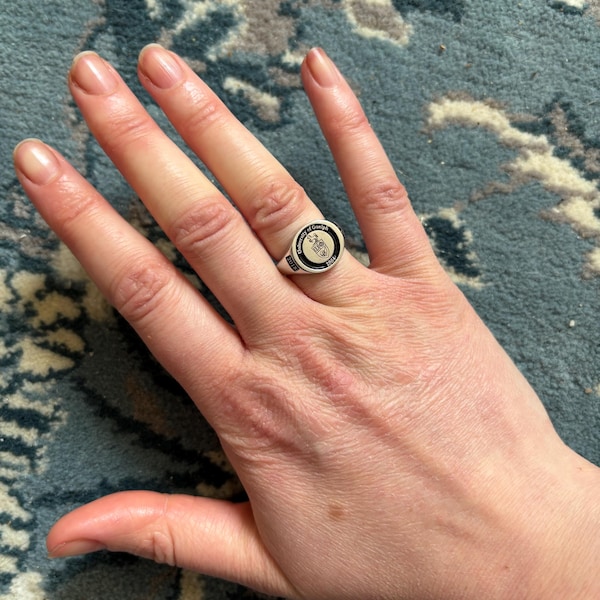 Engraved Class Ring - Custom College Graduation Ring - Personalized ...