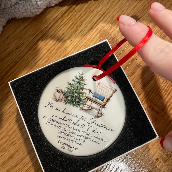 Personalized Empty Chair Christmas Ornament Remembrance Gifts ...