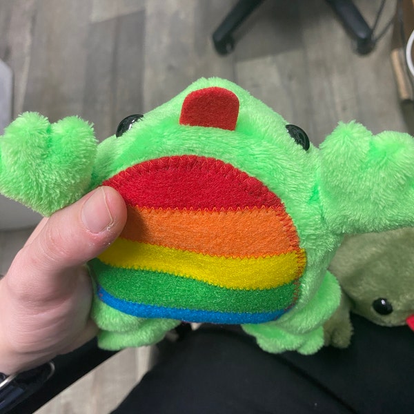 Pride Frog Plushie, LGBTQ+ Handmade Weighted Plush - MADE to ORDER - Etsy
