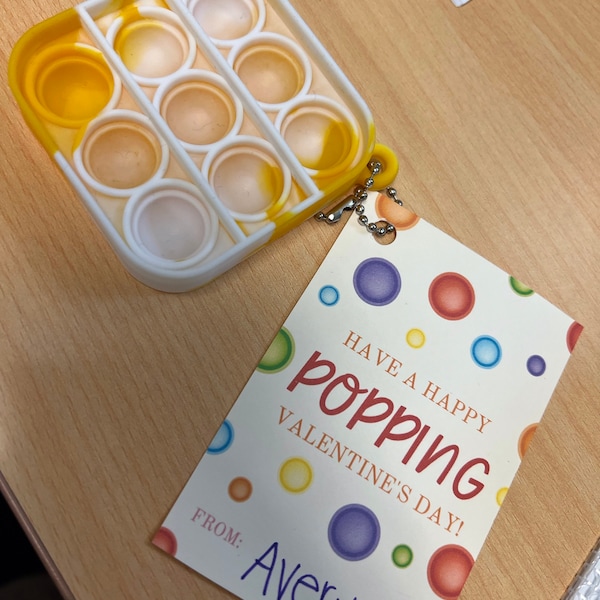 Pop It Valentine Cards - Printable - Instant Download - Valentine's Day ...