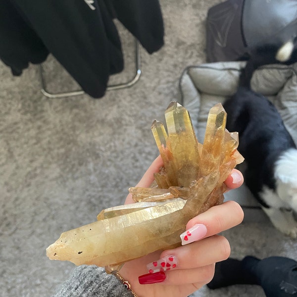 Crystal Garland, Stone Garland, Vanadinite Crystals, Hanging Crystals ...