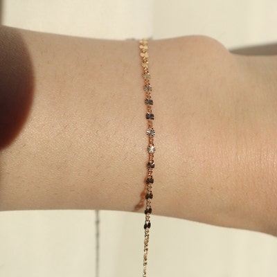 Pink Multi Color Enamel Chain, Multi Color Chain, Permanent Jewelry ...