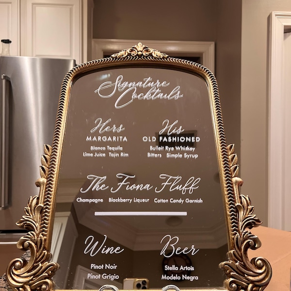 Vinyl Mirror Decal, Wedding Mirror Sticker, Custom Mirror, Diy Wedding ...