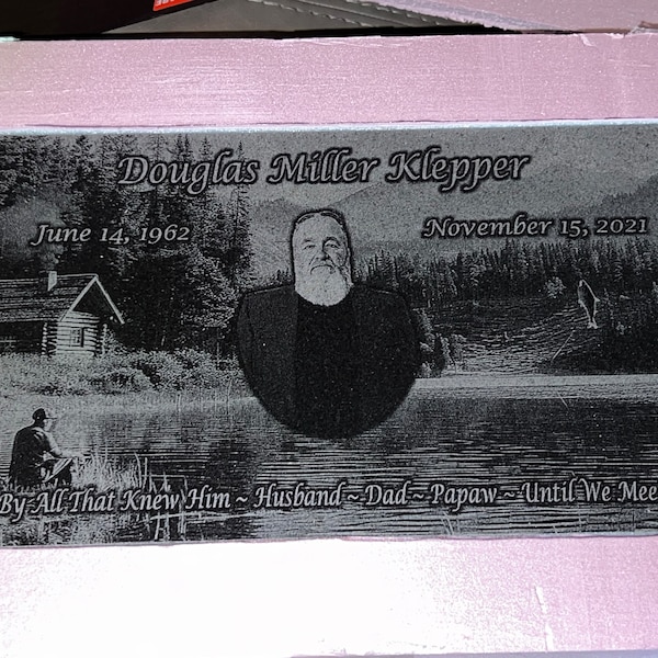 Personalized 8x12x1 Granite Memorial Headstone, Memorial Marker, Grave ...