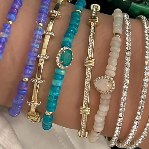 Lavender Fire Ethiopian Opal Bar Pendant Necklace, Handmade Pendant ...