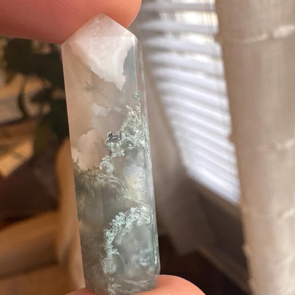 Mini Moss Agate Tower, Moss Agate Towers, Moss Agate Points, Moss Agate ...
