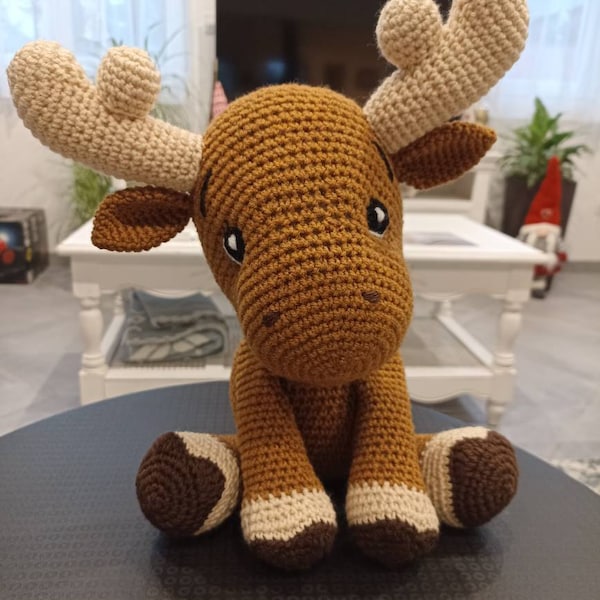 Moose Crochet Pattern, Crochet Moose, Moose Tutorial, Amigurumi ...