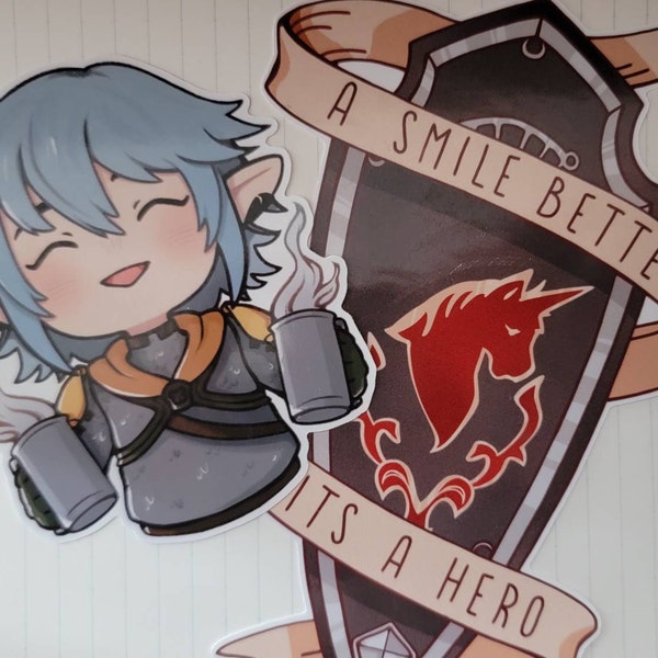 FFXIV Haurchefant Hot Cocoa Sticker - Etsy