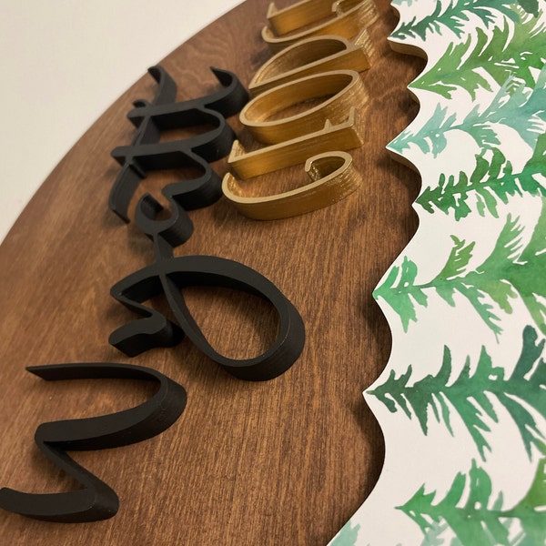 Woodland Name Sign, Baby Girl Woodland Nursery Decor, Baby Boy Sign for ...