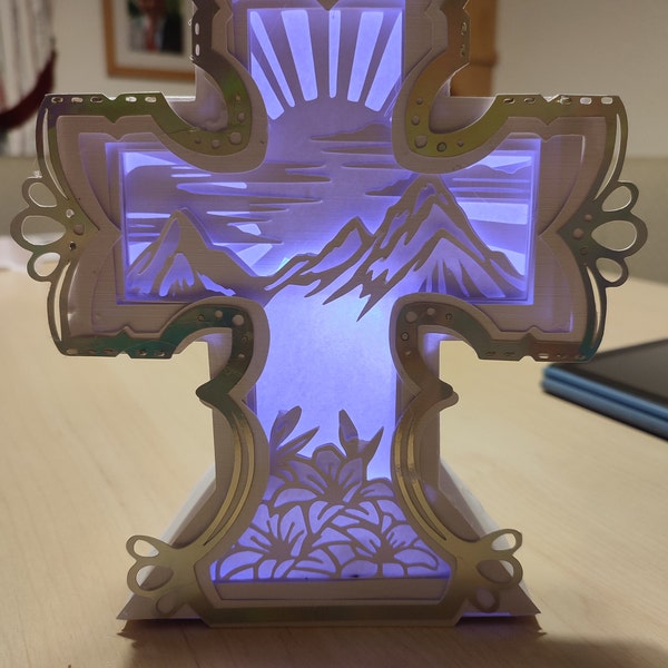 Cross Shadow Box Svg, Easter Shadow Box Svg, Resurrection Shadow Box ...