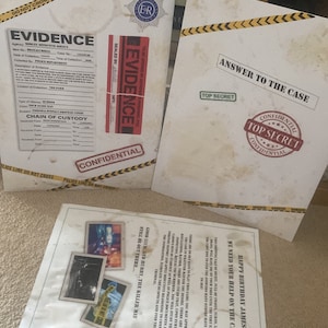Printable Cold Case File Unsolved Murder Mystery Party Game Detective ...