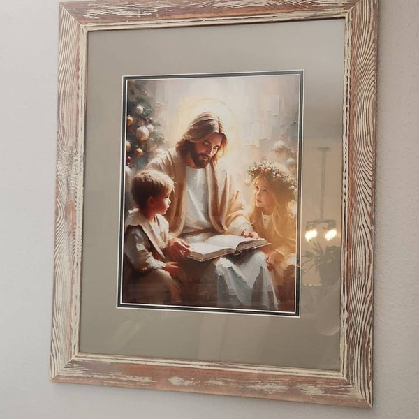 Jesus and Boy, Modern Christian Art, Jesus and Boy, Jesus Portrait Art ...