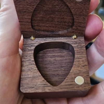 Custom Wooden Guitar Picks Box,personalized Guitar Pick Holder Storage ...