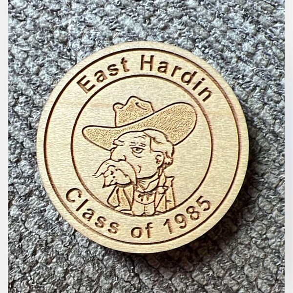 Custom 2-side Engraved White Wood Tokens, Wooden Nickel, Wedding Token ...