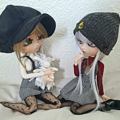 Set: Turtleneck and Plaid Dungaree for Pullip Obitsu 27 - Etsy