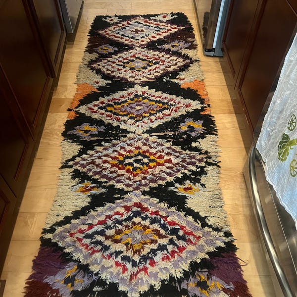 Vintage Moroccan Runner Rug Hallway Runner Rug Moroccan Berber Runner ...