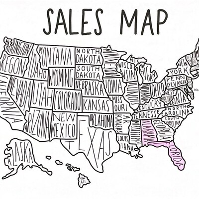 Sales Map Digital Download - Etsy