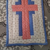 Log Cabin Cross Mug Rug Pattern - Etsy Canada