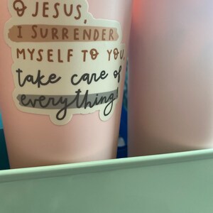 Jesus I Surrender Sticker, Jesus Sticker, Christian Sticker, Catholic ...